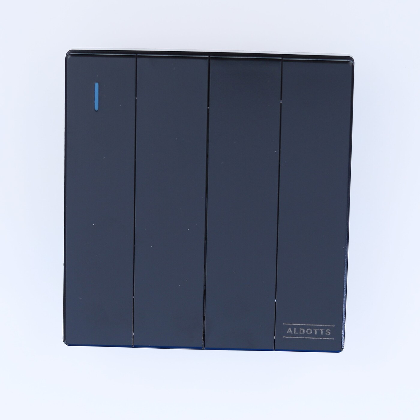 4 Gang 2 Way Push Button Wall Switch - Black